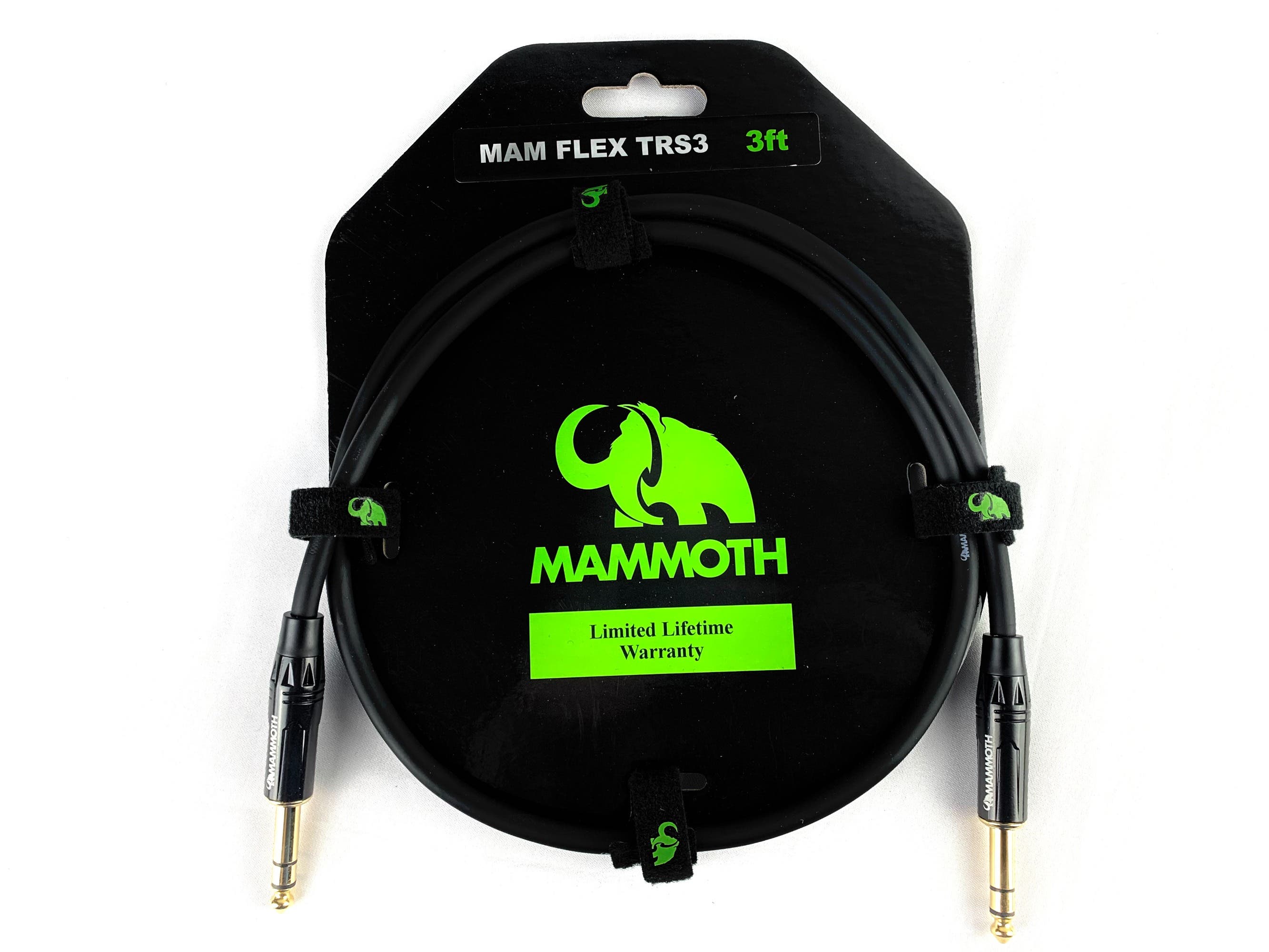 Mammoth MAM FLEX TRS3 Audio Cable - TRS-TRS - 3ft | Better Music