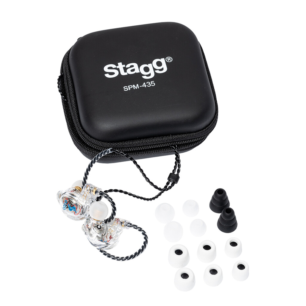 Stagg SPM-435 TR 4-Driver Sound Isolating Earphones - Transparent ...