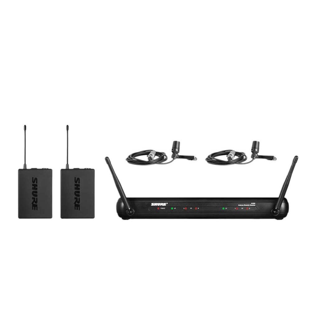 Shure SVX 188 CVL DUAL Lapel UHF Wireless System | Better Music